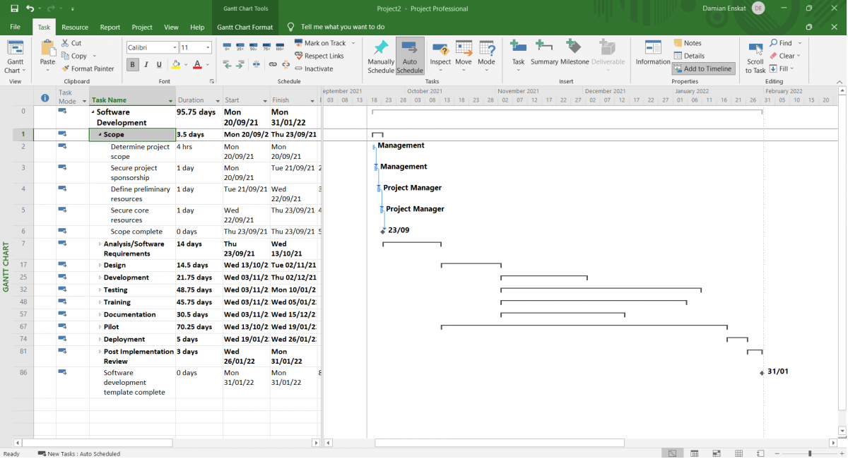 Microsoft 365 Manual Microsoft Project Necl 