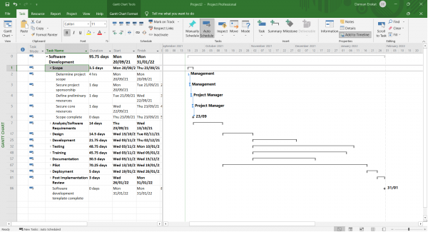 Microsoft 365 Manual: Microsoft Project - NECL